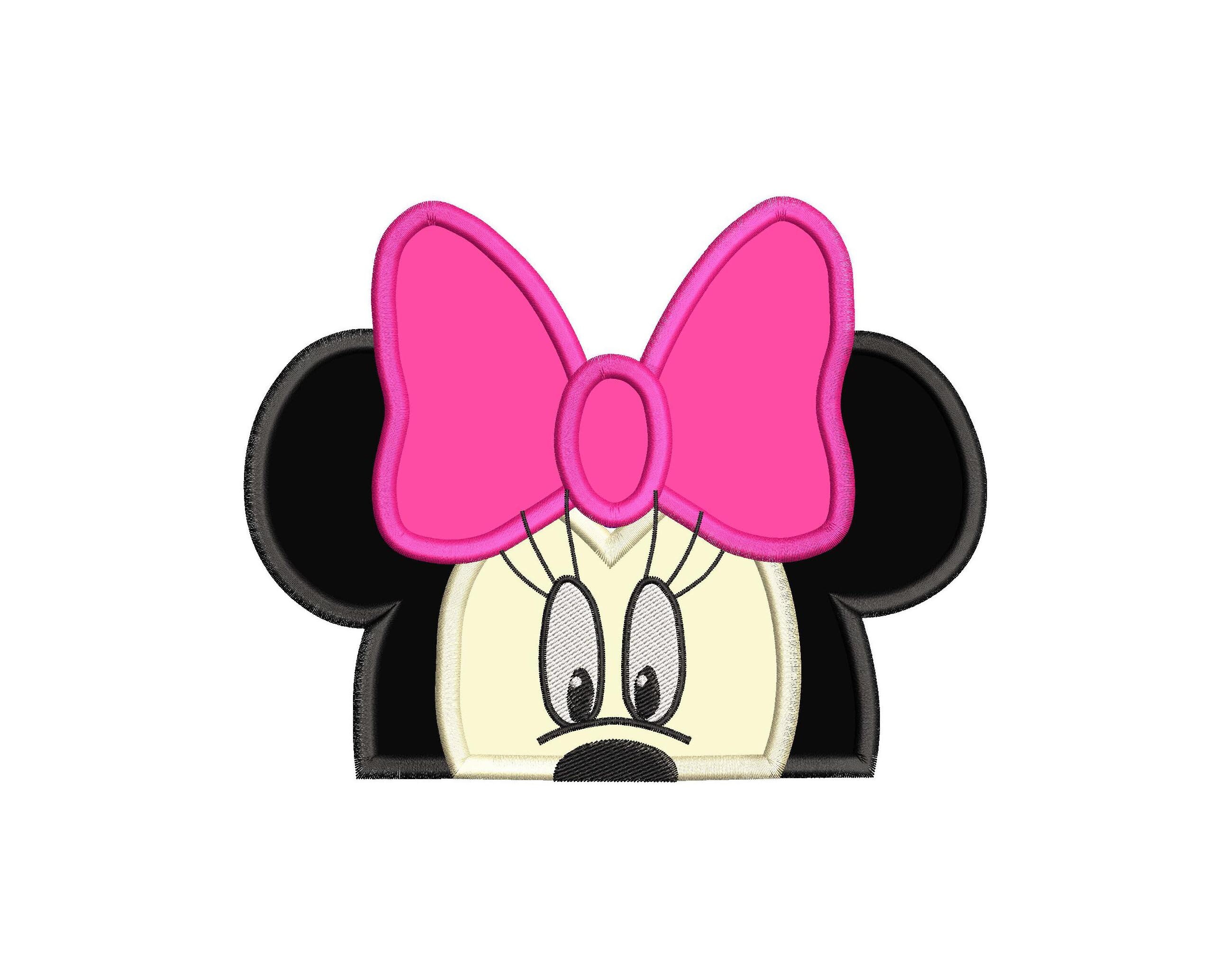 Minnie Mouse Head Applique Embroidery Design | Etsy