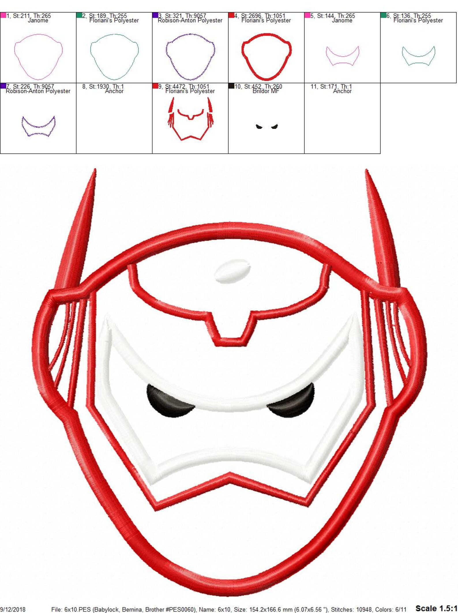 Baymax Face Applique Design - Etsy