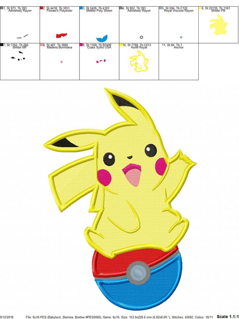 Pokemon Go Filled Embroidery Design - Etsy