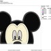 Head Mickey Mouse Applique Embroidery Design - Etsy