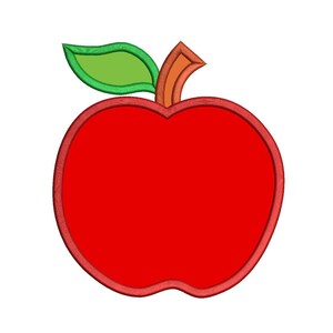 Apple Applique Design - Etsy