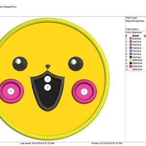 Pokemon Face Applique Design - Etsy