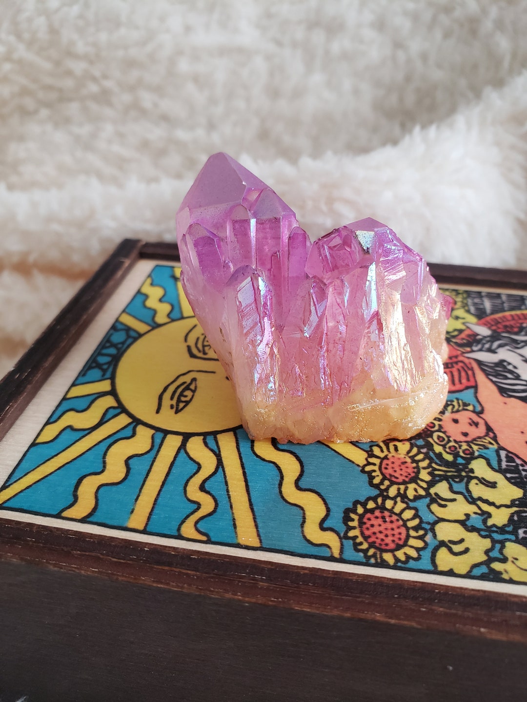 Pink Sunrise Aura Quartz - Etsy