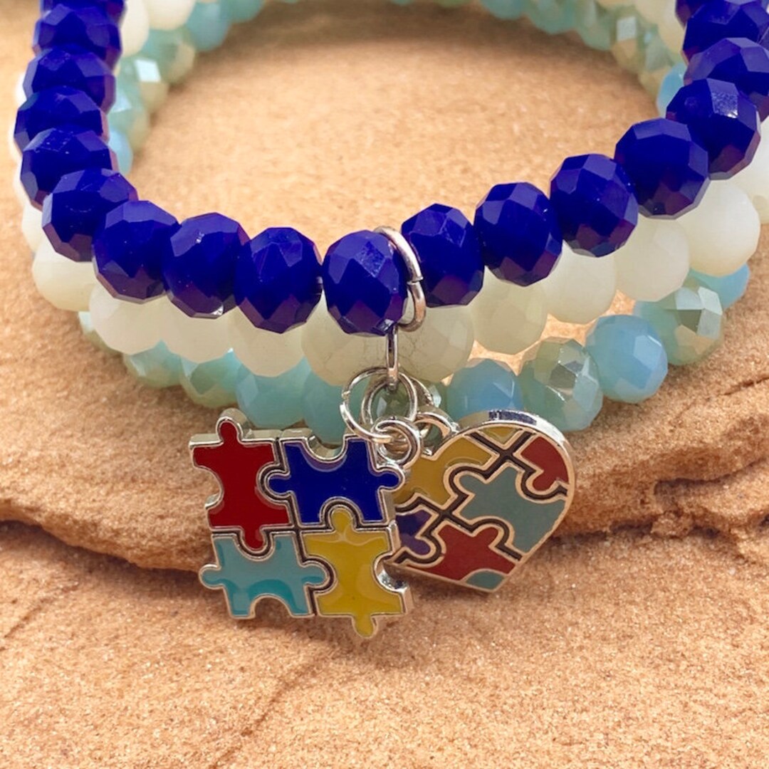 Autism Awareness Bracelet Set, Autism Jewelry, Autism Mom Jewelry ...
