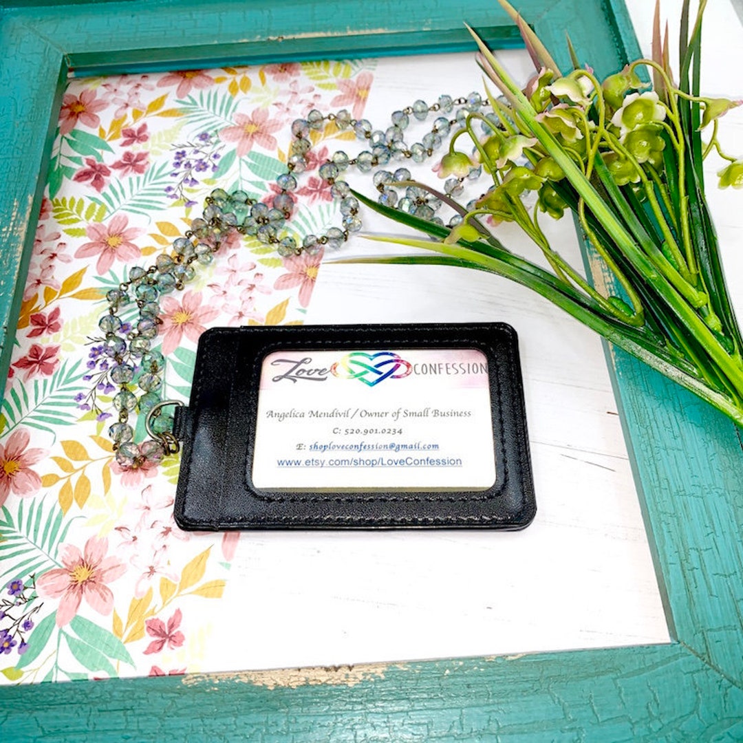 Fancy Lanyard Bohemian Gray-blue Glass Crystal, ID Badge Holder, ID ...