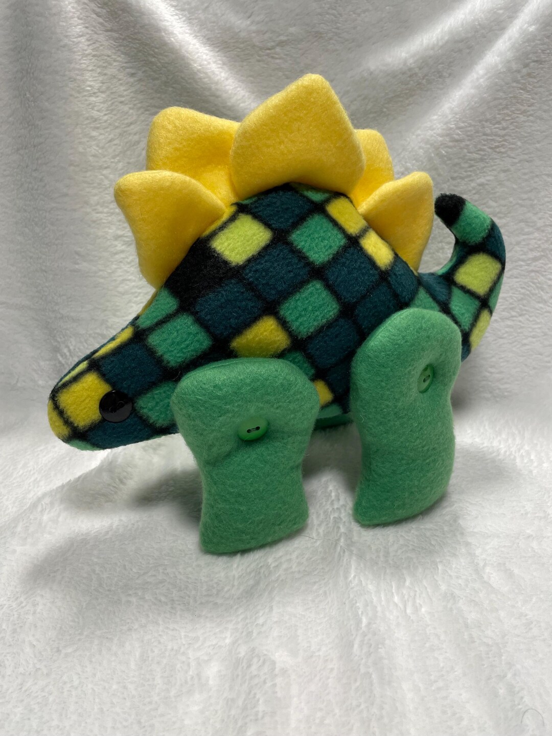Stegosaurus Stuffed Fleece Dinosaur With Jointed Legs; Plushie Toy ...