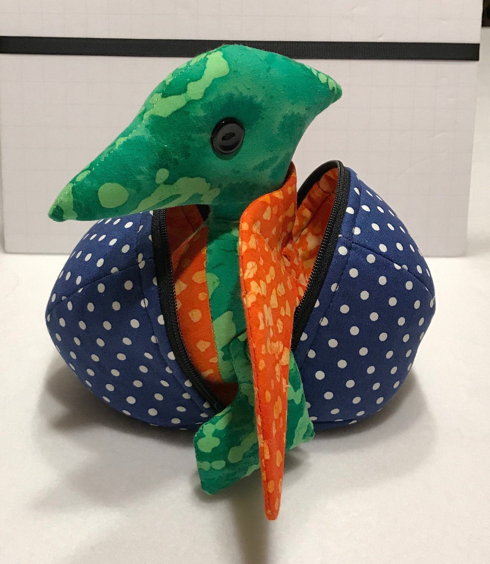 Stuffed Baby Pterodactyl Dinosaur With Glow-in-the-dark Zipper Egg - Etsy