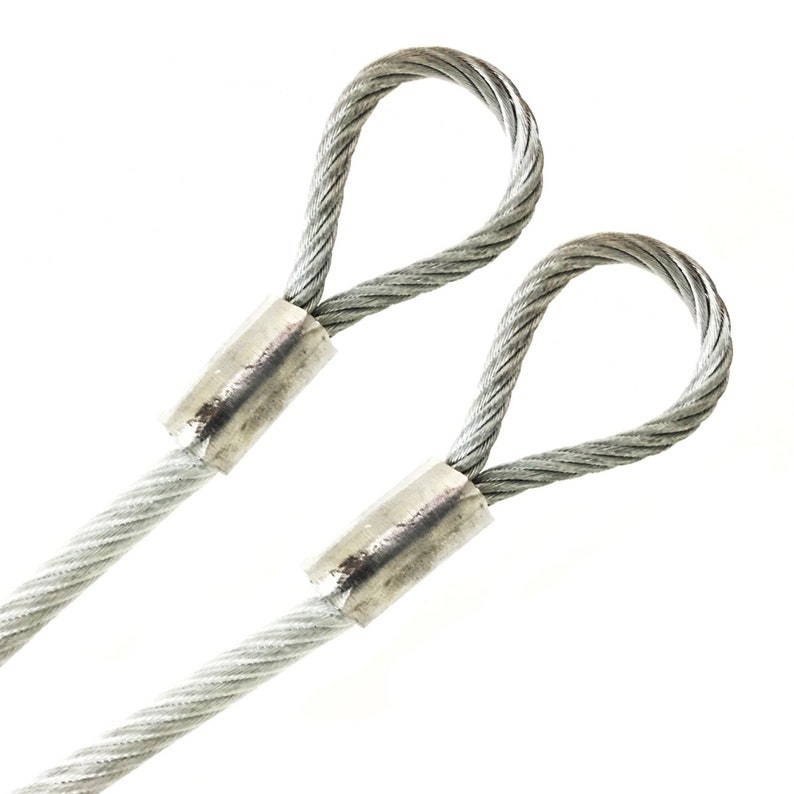 BY THE INCH Wire Rope 3/16" Vinyl Coated Galvanized Steel Security ...