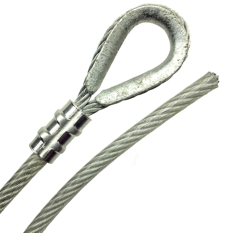 Single or Double Looped Cable With Thimble Options 5/16" Vinyl Coated ...