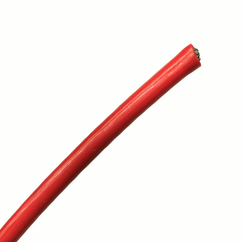 Red Vinyl Coated Galvanized Steel Cable 1/8" - 3/16" Red Vinyl Coated ...