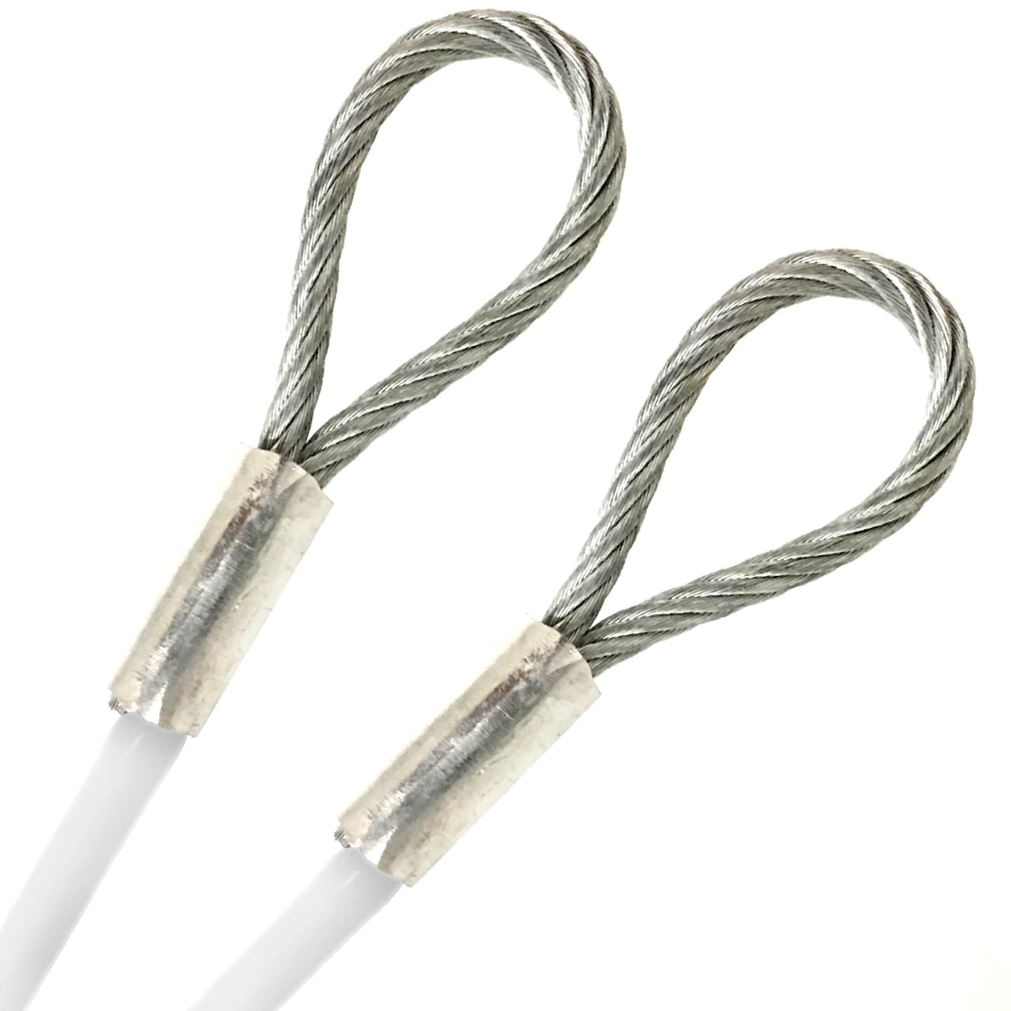 White Vinyl Coated Galvanized Steel Cable 1/8" - 3/16", 7x19 Strand DIY ...