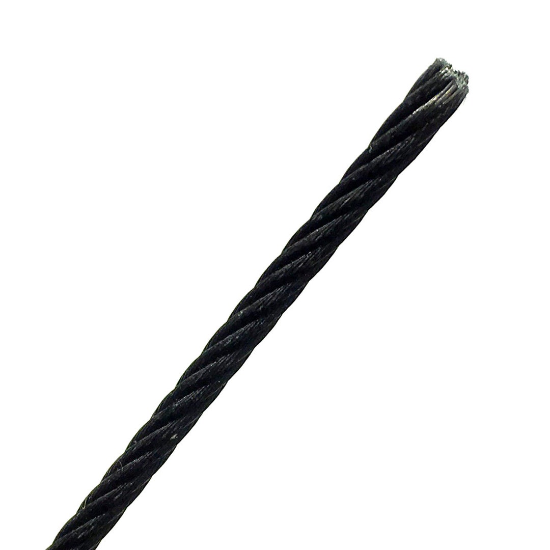Black Oxidized Metal Wire Rope 7x19 Strands 1/8" (3.2mm) Core Diameter ...