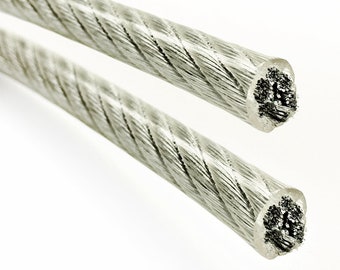 Red Vinyl Coated Galvanized Steel Cable 1/8 3/16 | Etsy