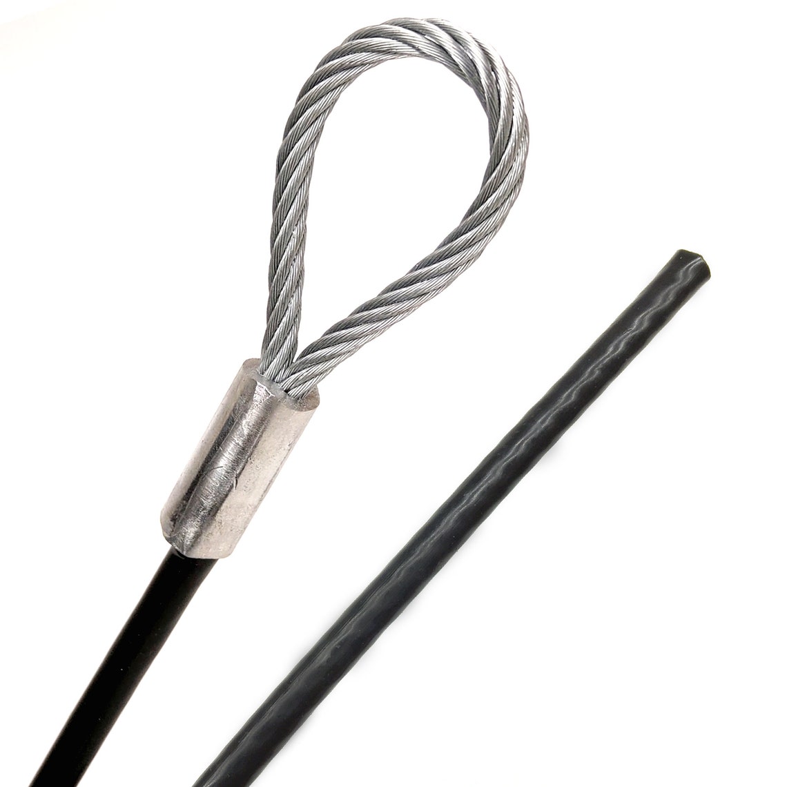 Black Vinyl Coated Galvanized Steel Cable 1/8" - 3/16" Black Vinyl ...