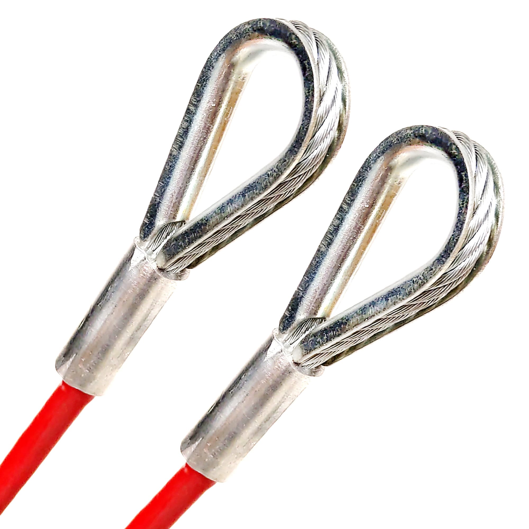 Metal Wire Rope With Thimbles 3/16" Vinyl Coated Galvanized Steel, 1/8 ...