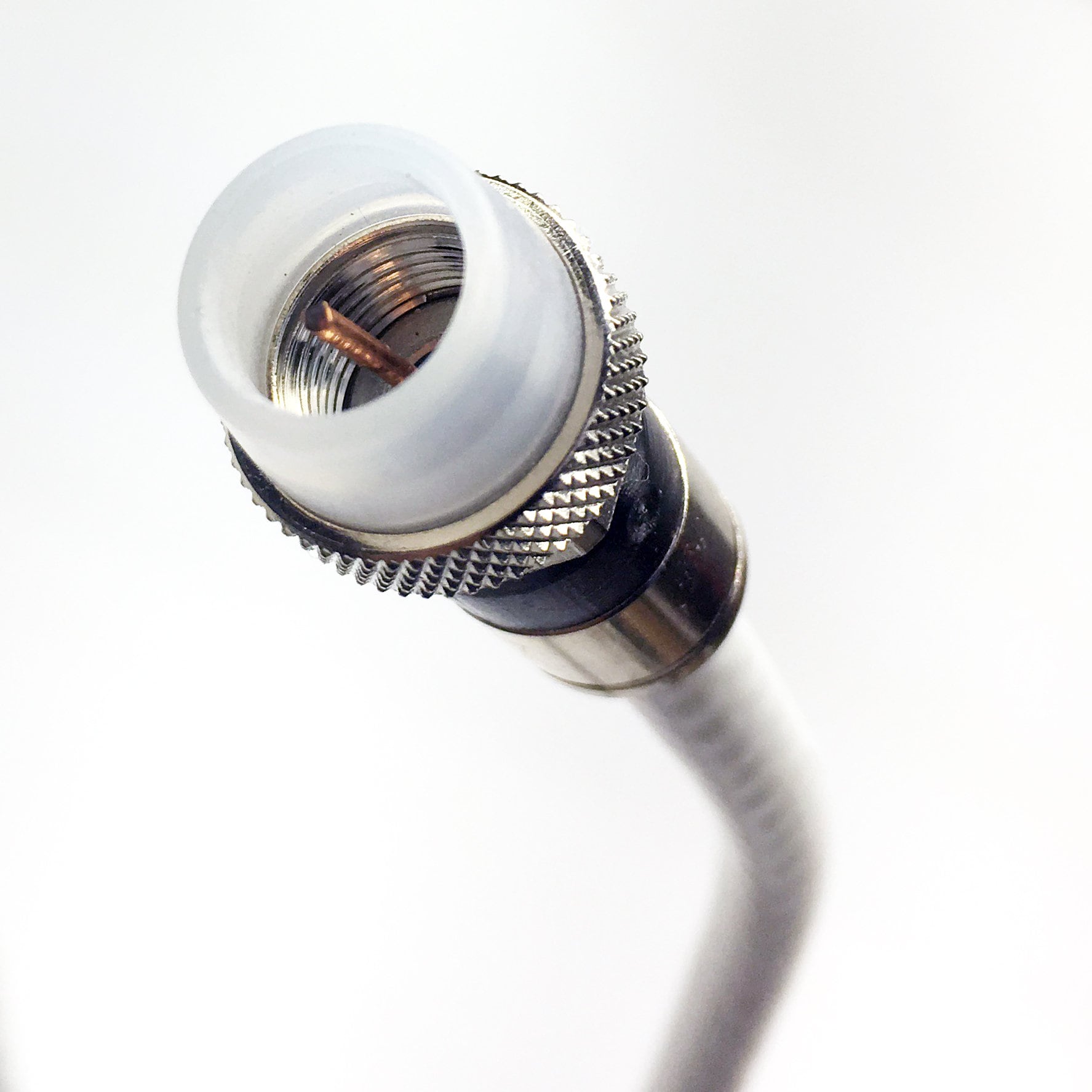 Black/white RG6 Coaxial Cable Tri-shield Weather Boot Connectors Indoor ...