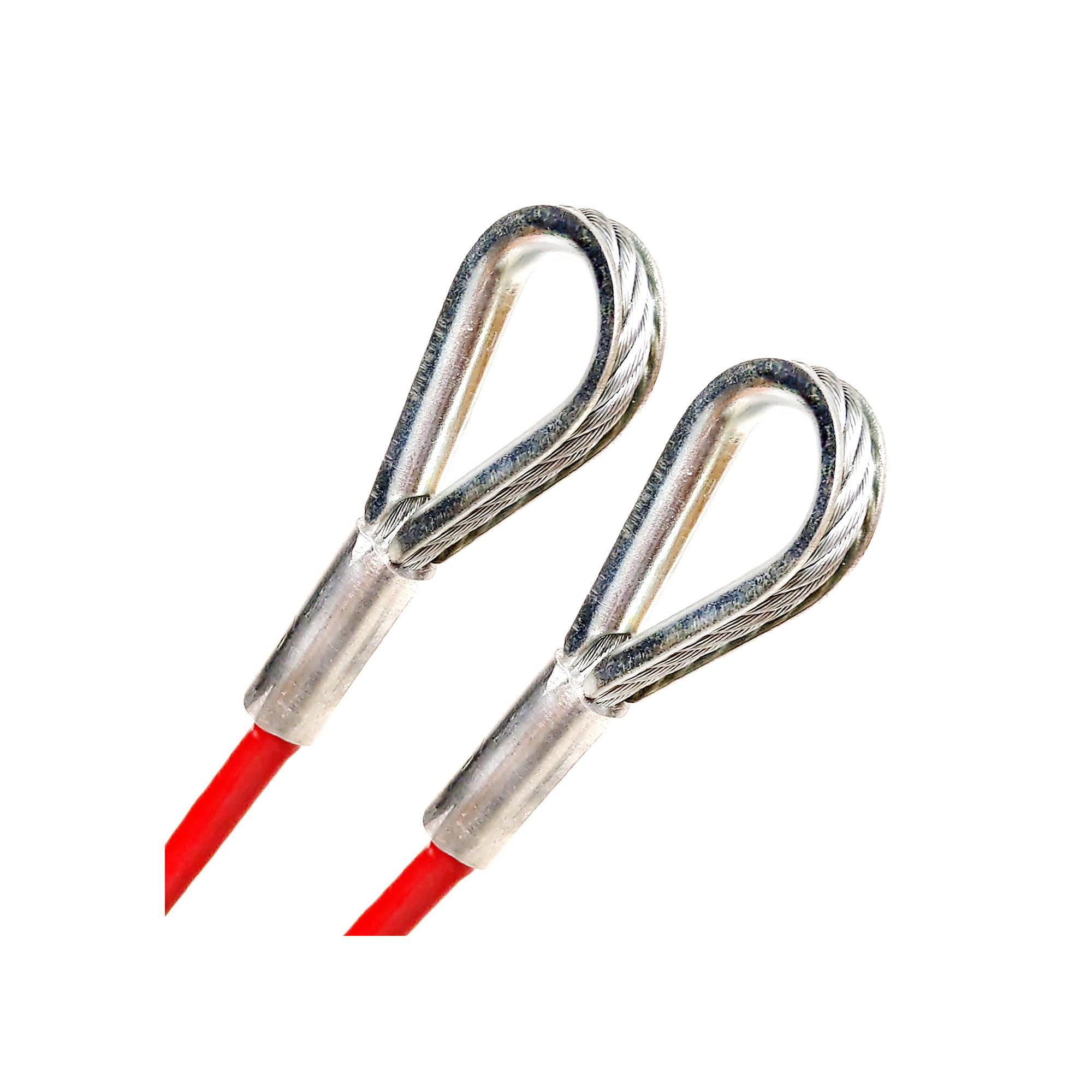 Metal Wire Rope With Thimbles 3/16" Vinyl Coated Galvanized Steel, 1/8 ...