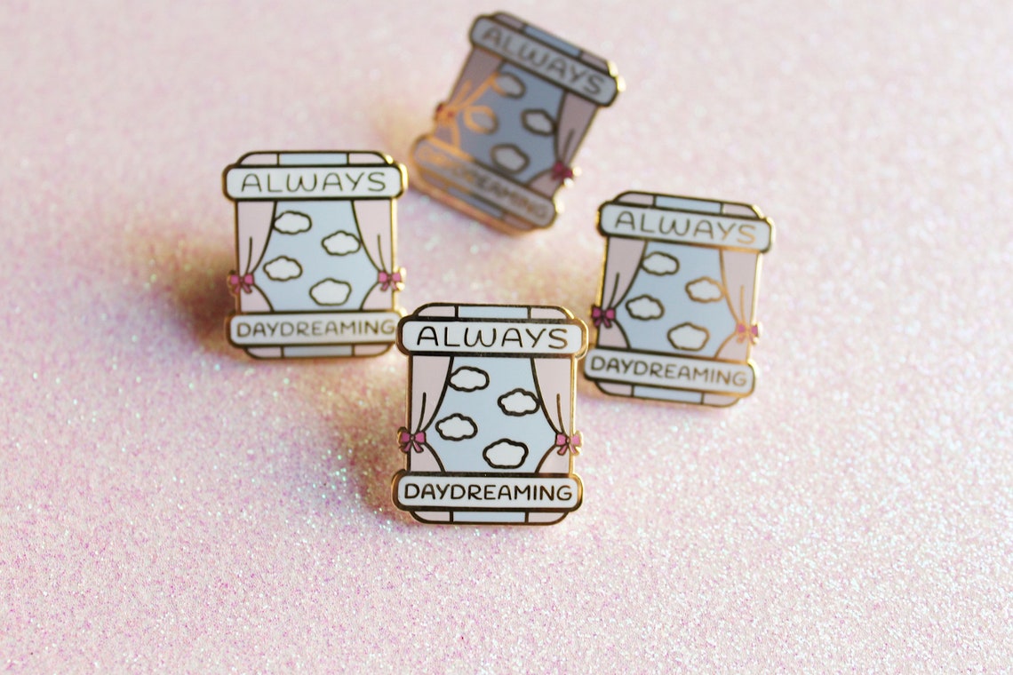 Always Daydreaming Pin Hard Enamel Pin, Daydreaming Pin - Etsy
