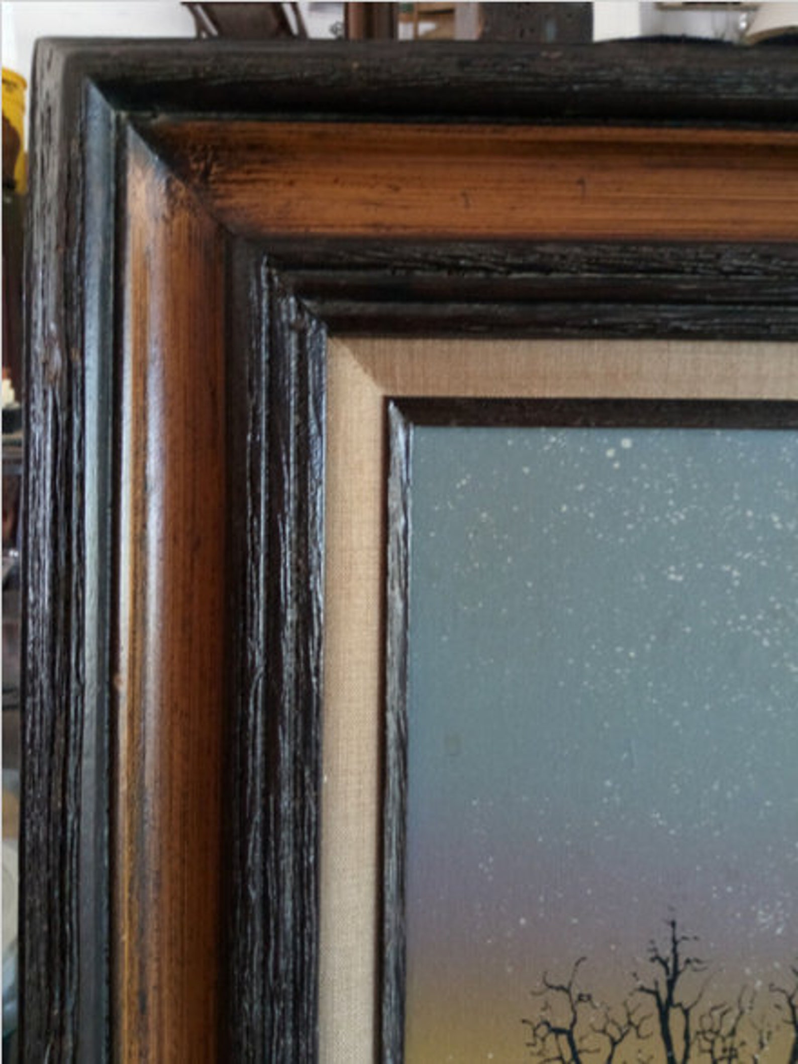 Original: Rustic Barn/stable Winter Landscape Painting by Artist H ...