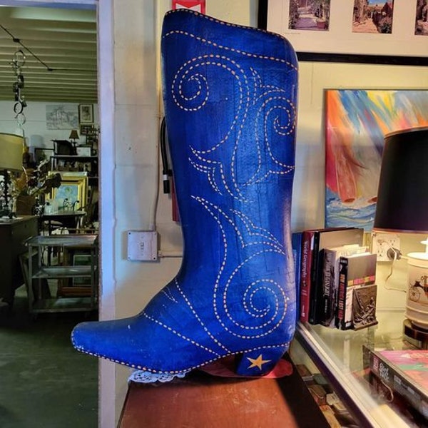 Cowboy Boot Sculpture - Etsy