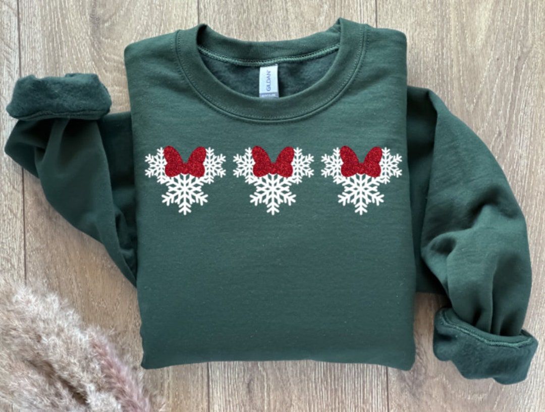 3 Snowflake Minnie Mouse, Heat Transfer, Vinyl, Decal, Disneyland ...