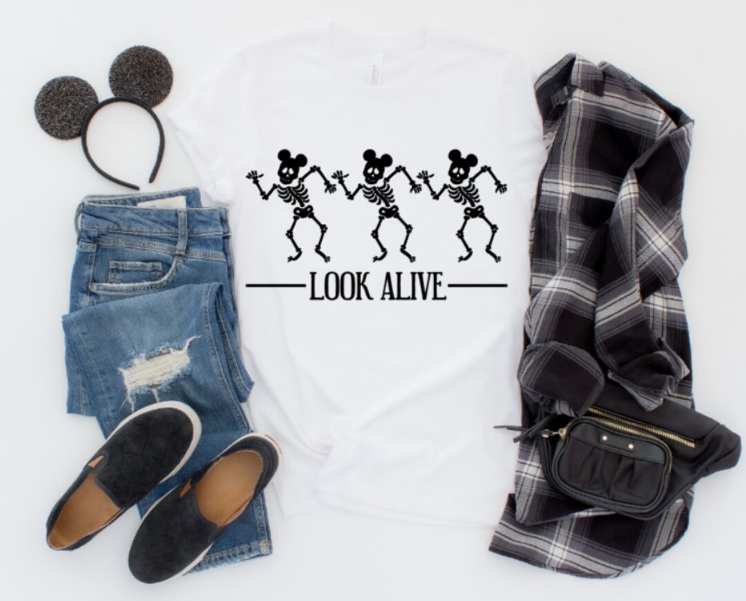 Dancing Skeleton, Look Alive, Mickey, Disney Halloween Iron On, Disney ...