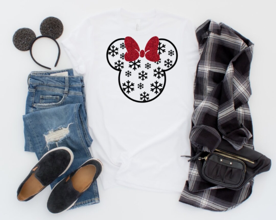 Mickey Snowflake, Minnie Snowflake,iron On, Heat Transfer Vinyl, Decal ...