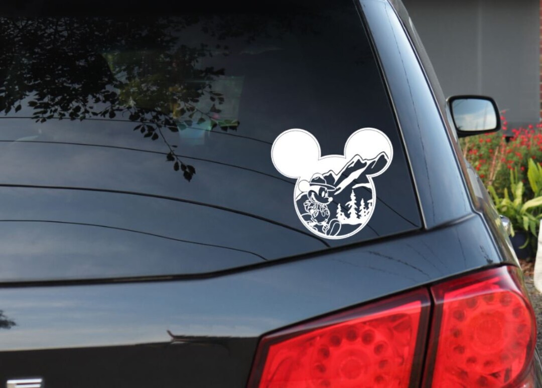Camping Mickey Car Decal, Disney Car Decal, Disney Transfer, Car ...