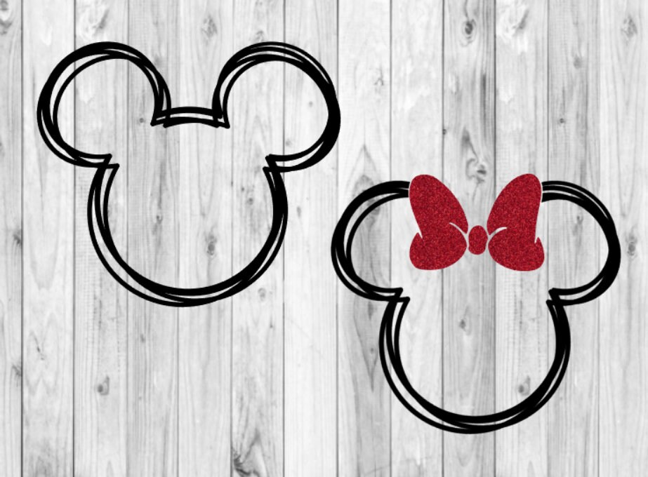 Mickey Mouse Outline Iron On Ready to Press Disneyland - Etsy