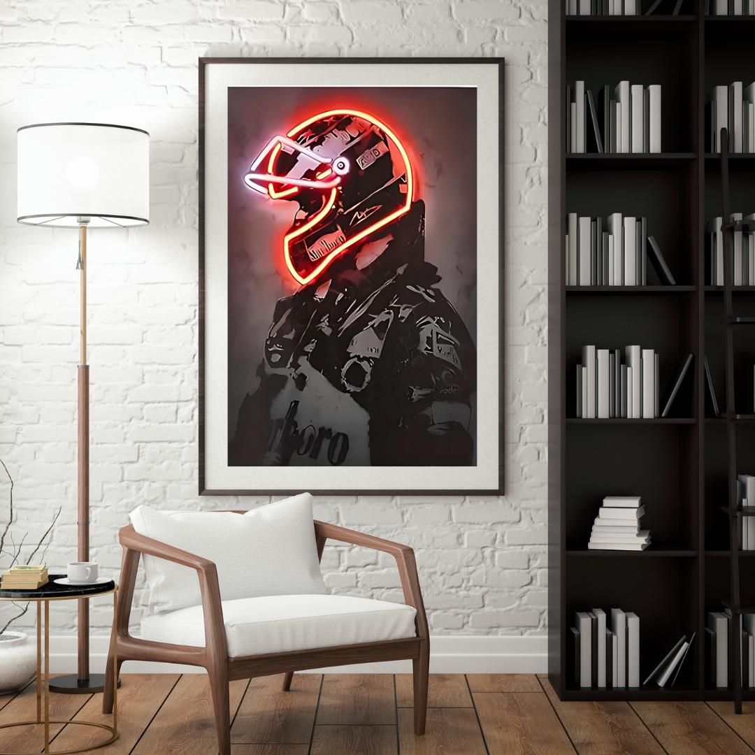 Neon Effect Poster - Formula 1 Driver - Etsy