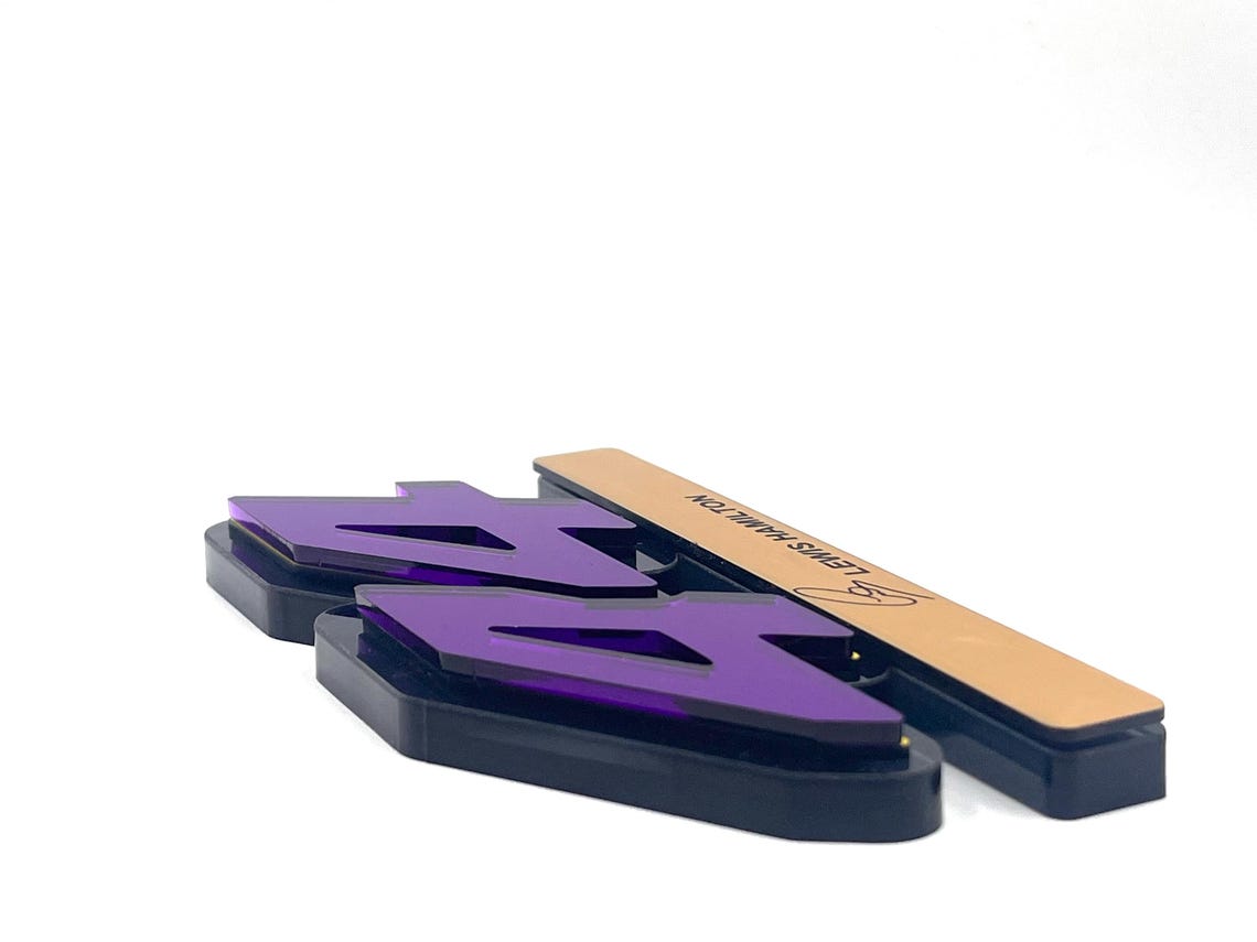 Lewis Hamilton Number 44 - Decorative Plexiglass Flat Display ...