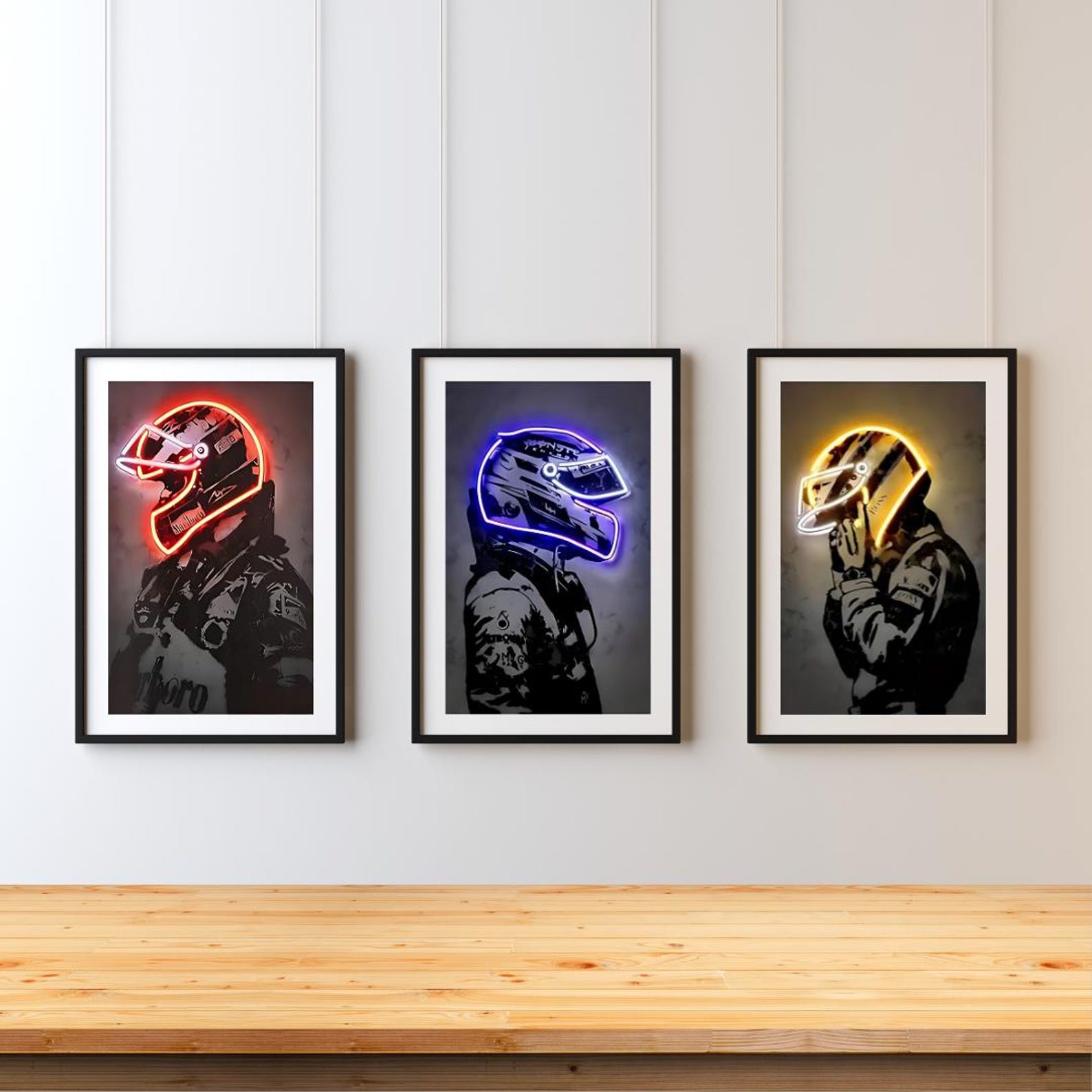 Neon Effect Poster - Formula 1 Driver - Etsy