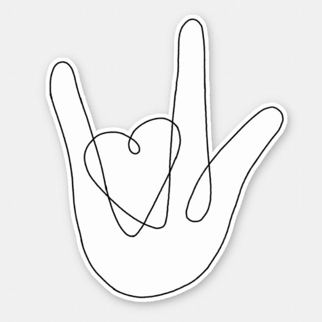 I Love You Sign Sticker L Valentine Sticker L Valentine Gift L I Love ...