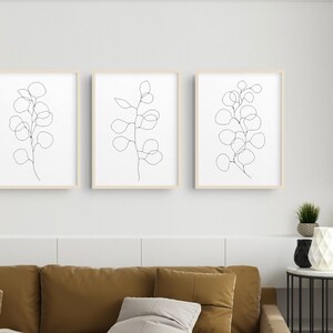 Euc Leaves 123 3 Piece Wall Art , Minimalist Art Print, Printable Art ...