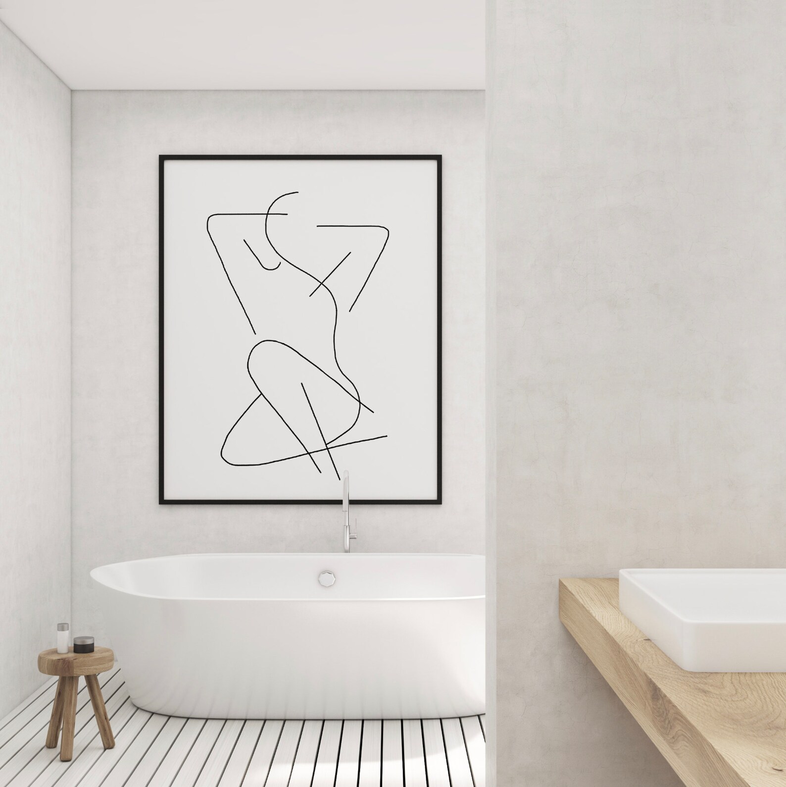 Abstract Female Figure Line Drawing 5 Minimalist Art Print - Etsy