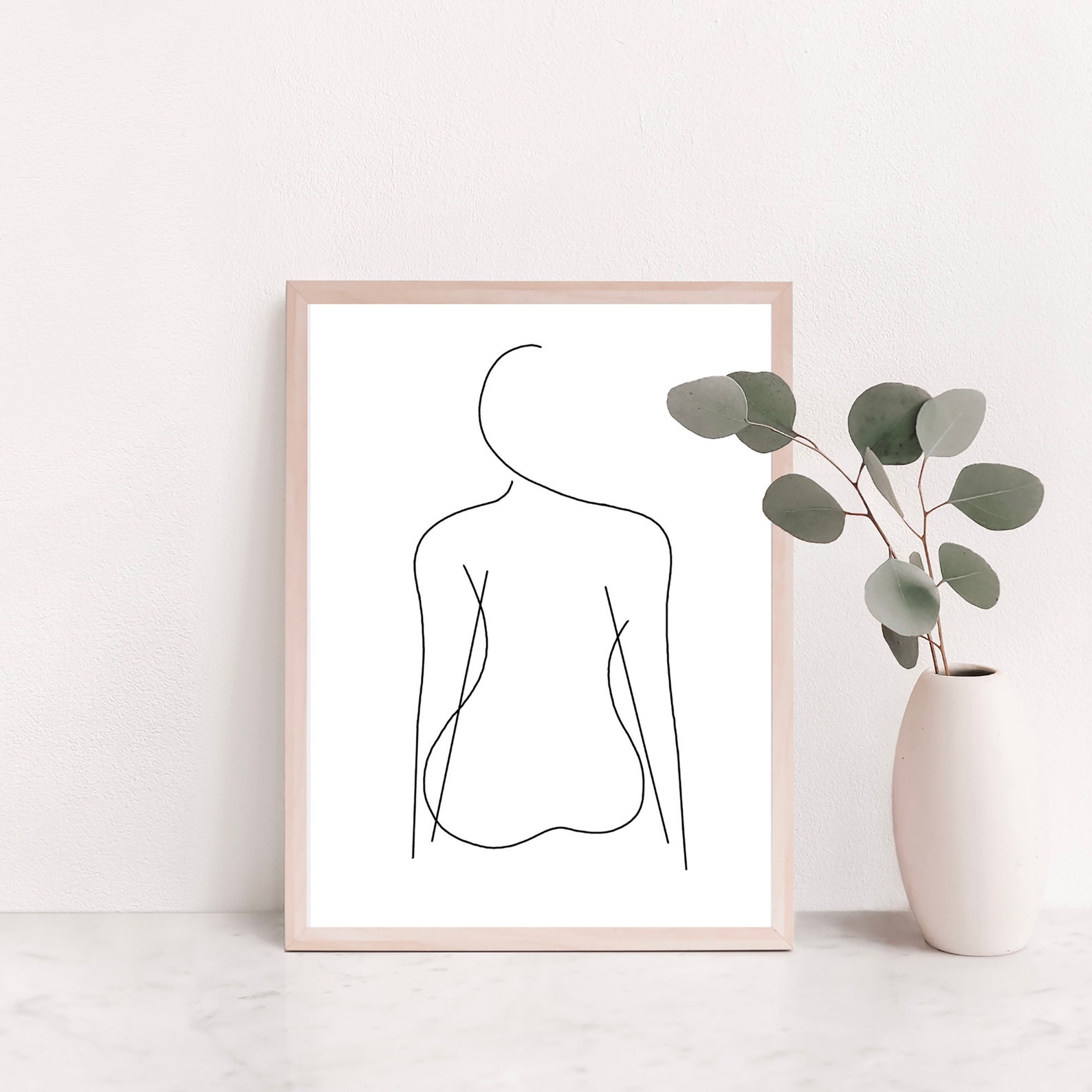 Abstract Female Figure Line Drawing 4 Minimalist Art Print - Etsy