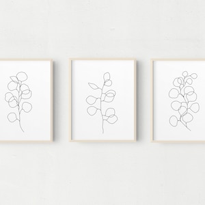 Euc Leaves 123 3 Piece Wall Art , Minimalist Art Print, Printable Art ...