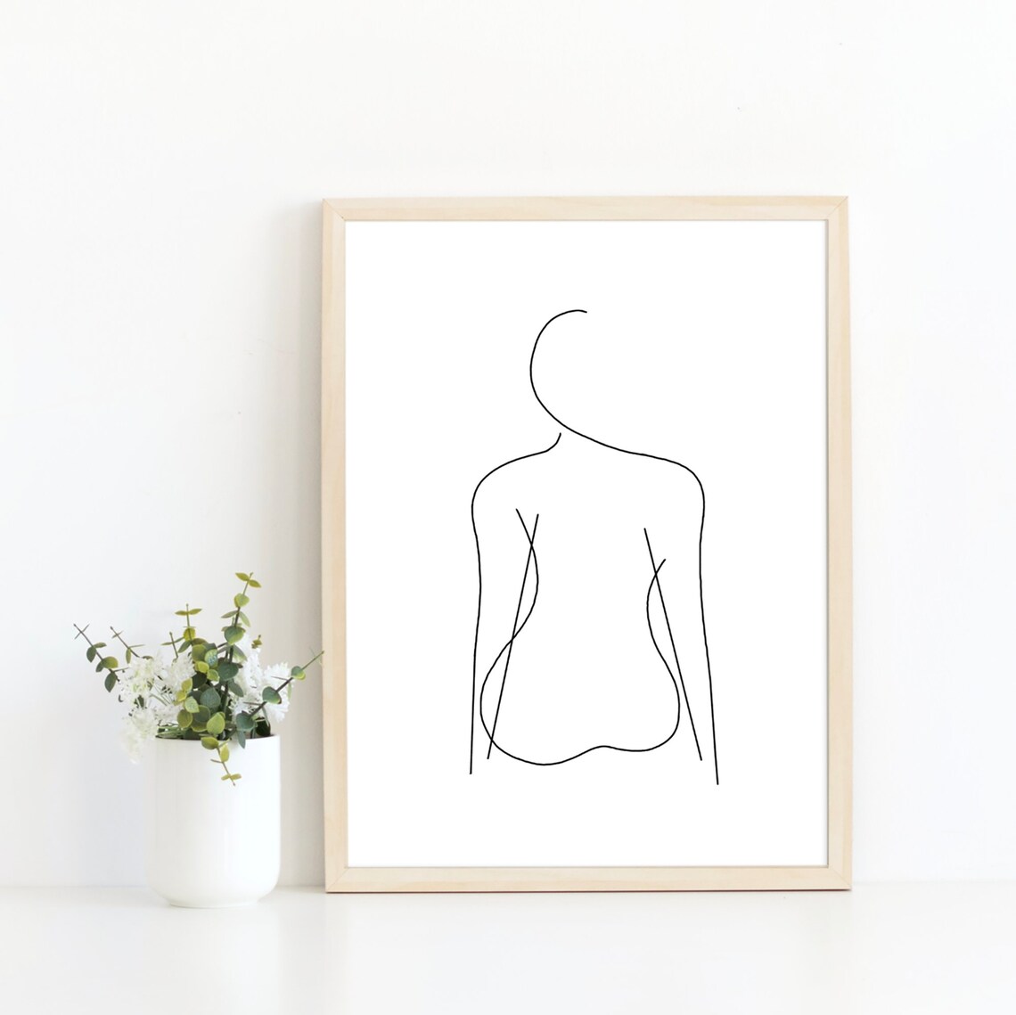 Abstract Female Figure Line Drawing 4 Minimalist Art Print | Etsy