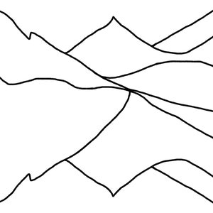 Mountain Reflection Line Drawing , Minimalist Landscape , Minimalist ...