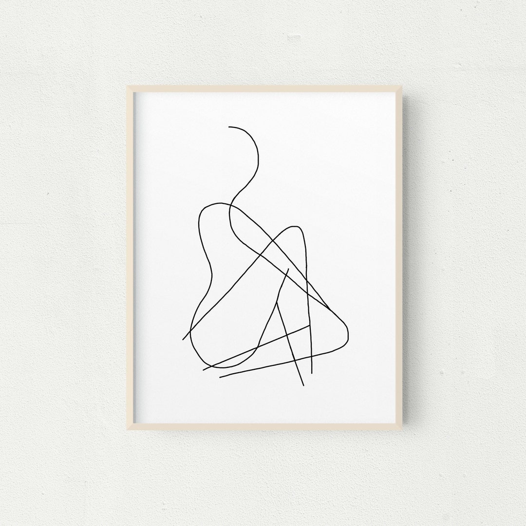 Minimalist Female Figure Line Art Print (digital Download) - Etsy