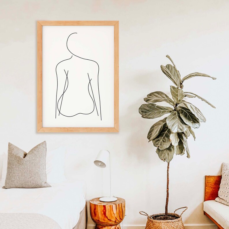 Abstract Female Figure Line Drawing 4 Minimalist Art Print | Etsy
