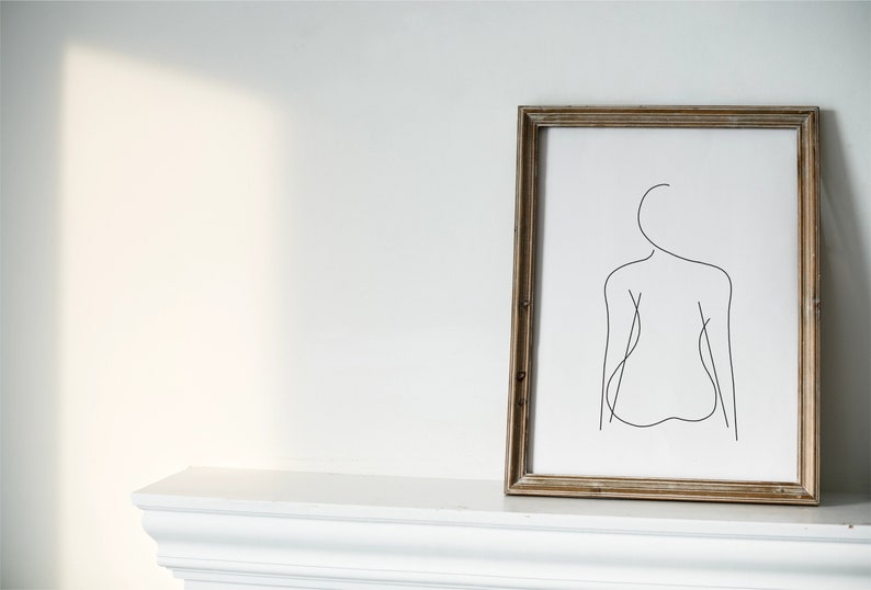 Abstract Female Figure Art Print Minimalist Art Print Female Figure ...