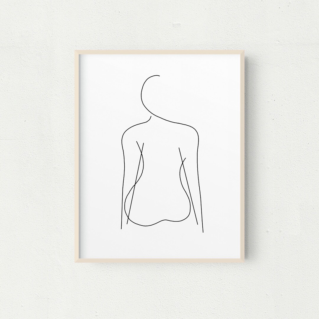 Abstract Female Figure Line Drawing 4 Minimalist Art Print - Etsy