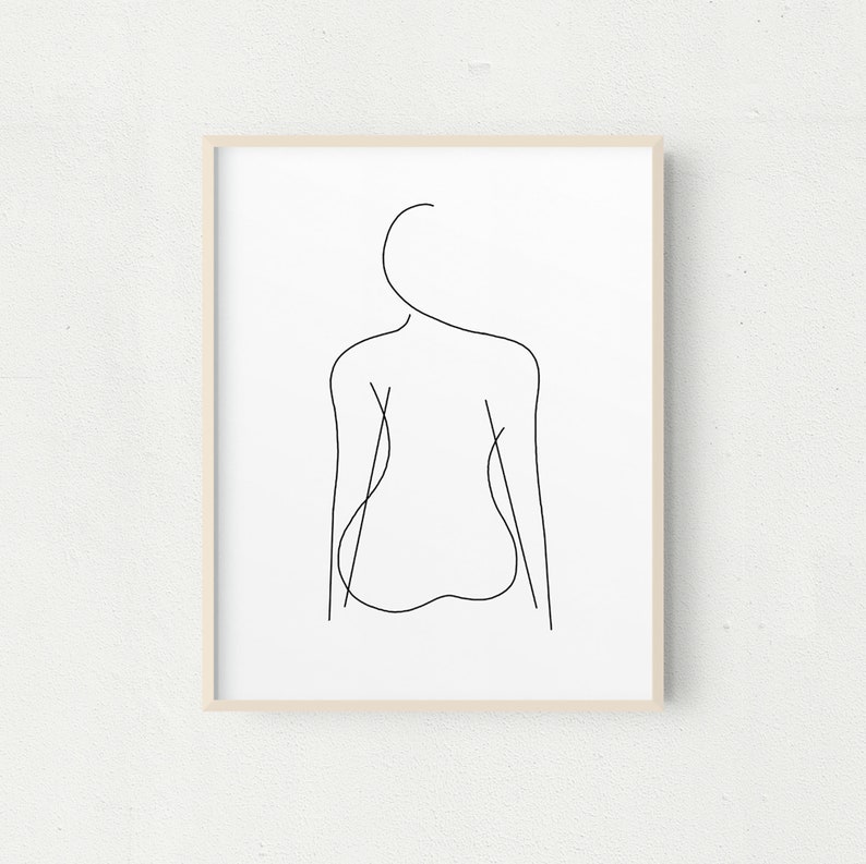 Abstract Female Figure Line Drawing 4 Minimalist Art Print - Etsy