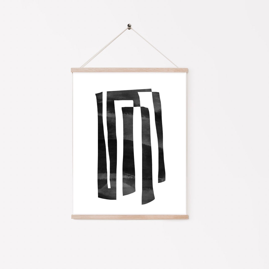 Black and White Abstract Art Print | Black and White Art | Abstract ...