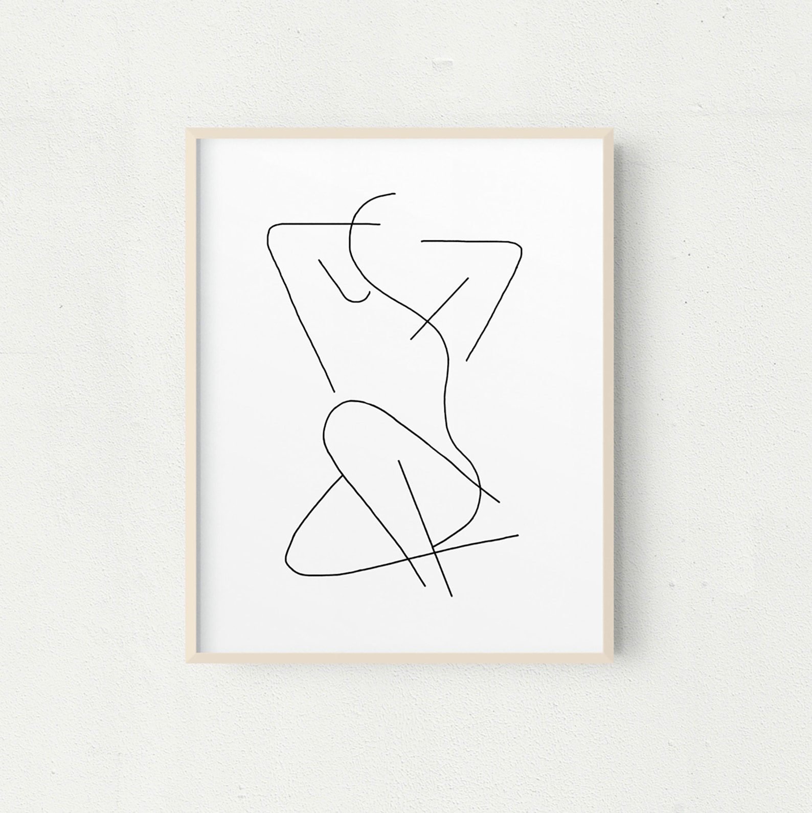 Abstract Female Figure Line Drawing 5 Minimalist Art Print - Etsy