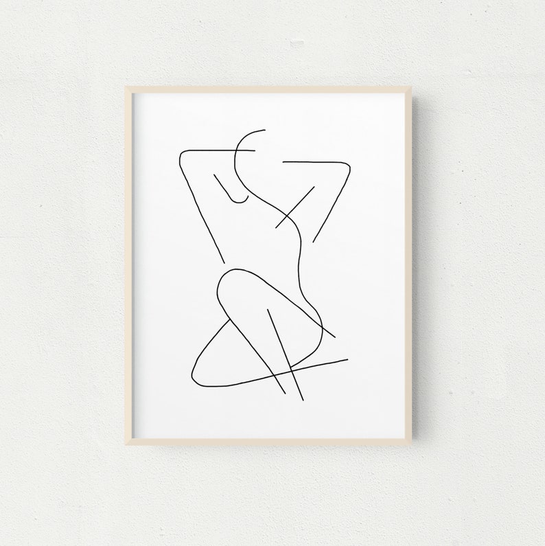 Abstract Female Figure Line Drawing 5 Minimalist Art Print - Etsy