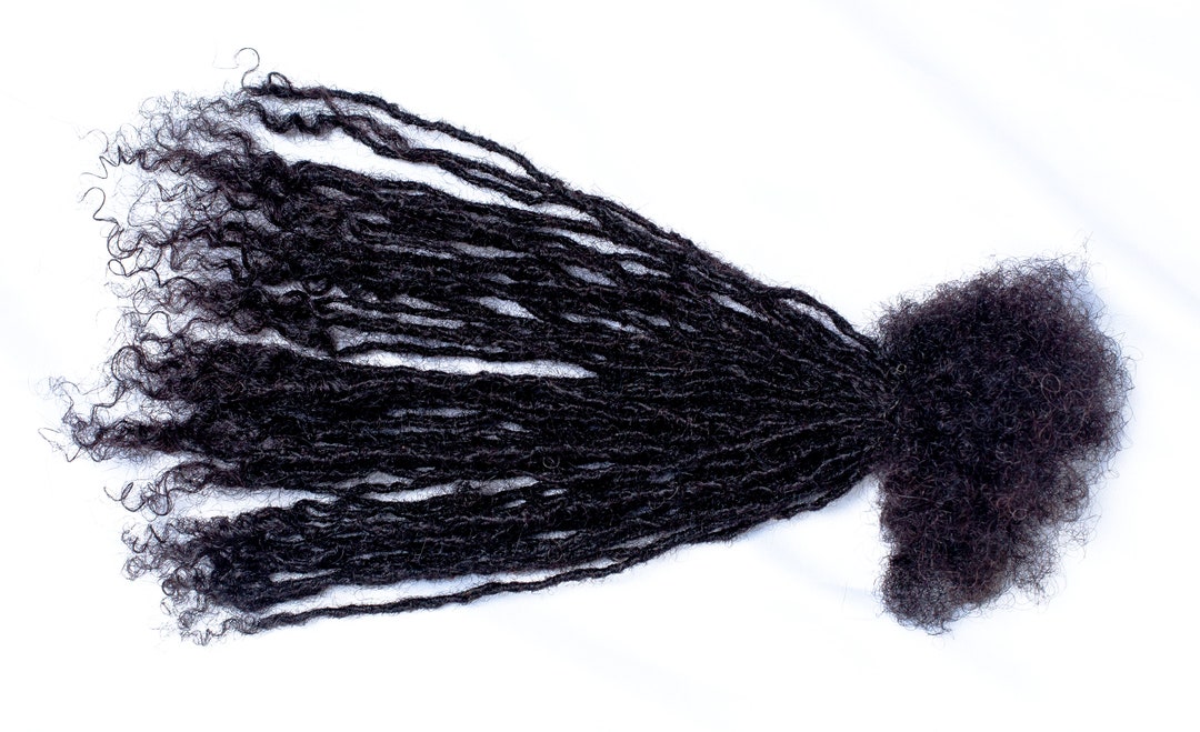 10 Strands of Anwi Textured Human Hair Loc Extensions in in Size 0.3cm ...