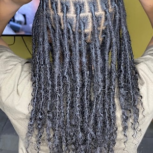 50 Anwi Curly Tips Human Hair Dreadlock Extensions in Sizes 0.4cm-0.5cm ...