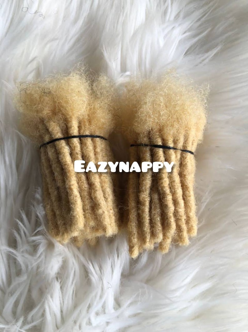 40 Strands of Blonde Human Hair Crochet | Regular Loc Extensions - Etsy UK